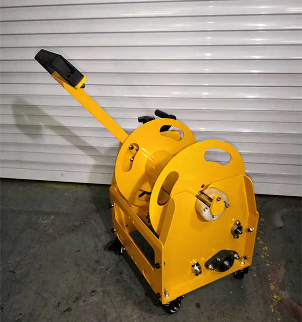 Heavy duty cable reel cart | Hand crank cord reel AMSC270D - SUPERREEL